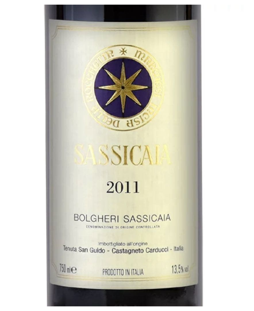 ワイン Sassicaia 2011 Bolgheri 750ml