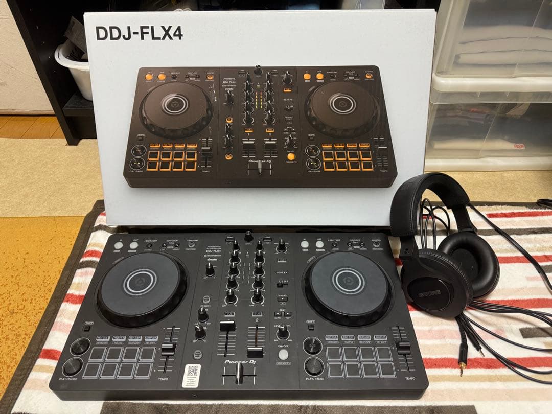 DDJ-FLX4 / SHURE SRH440A モニターヘッドホンセット