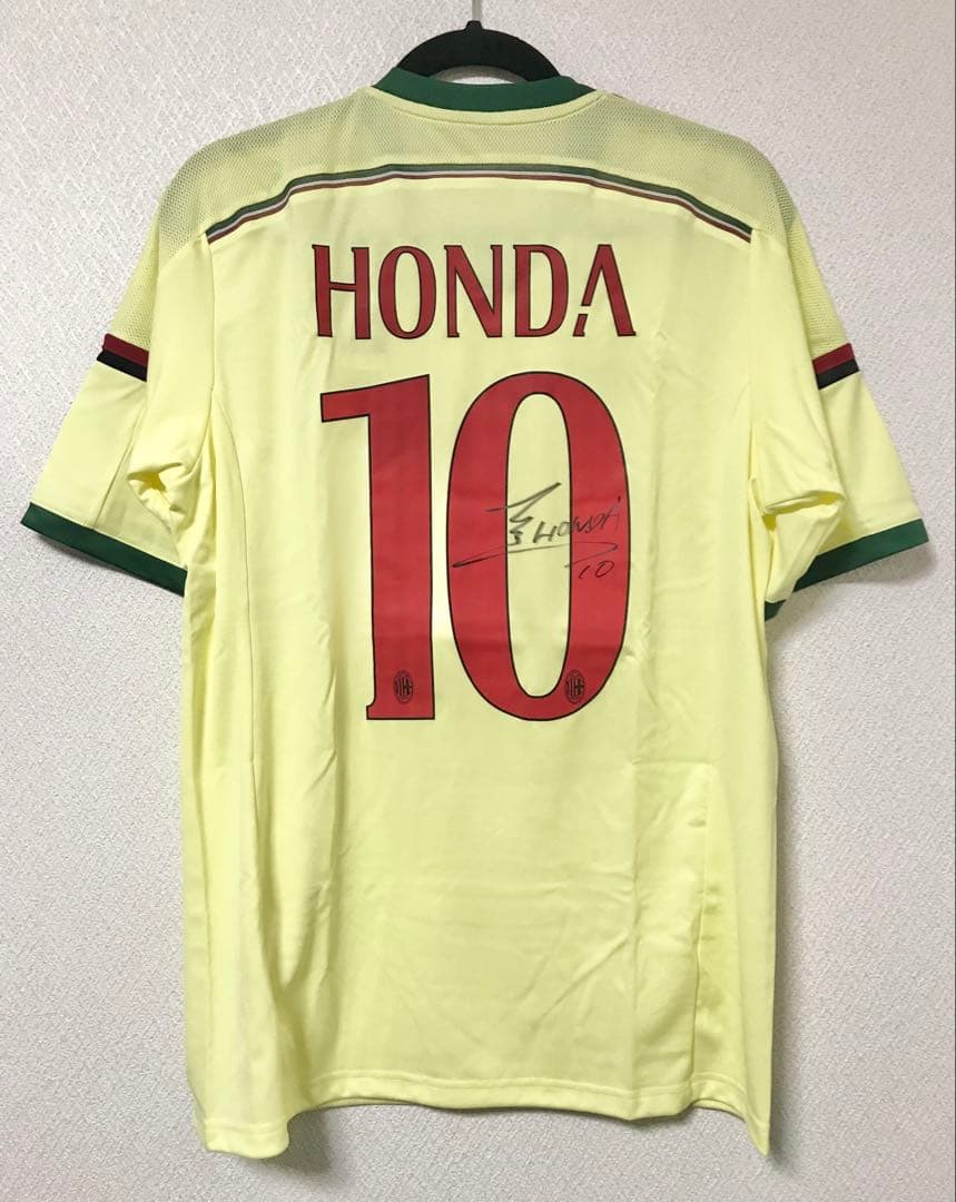 新品 本田圭佑選手直筆サイン入りユニフォーム ACミラン10 元サッカー日本代表