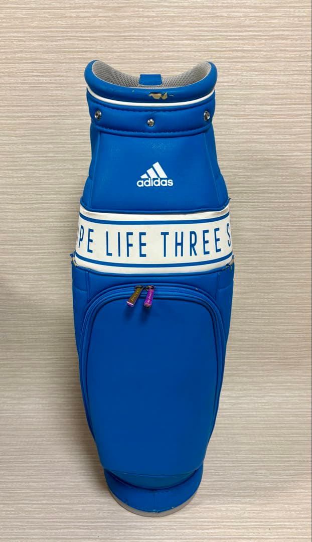 adidas Three Stripe Life キャディバッグ　青