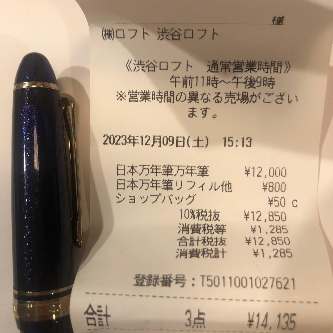 セーラー万年筆 万年筆 プロフィットライト ゴールドトリム シャイニングブルー