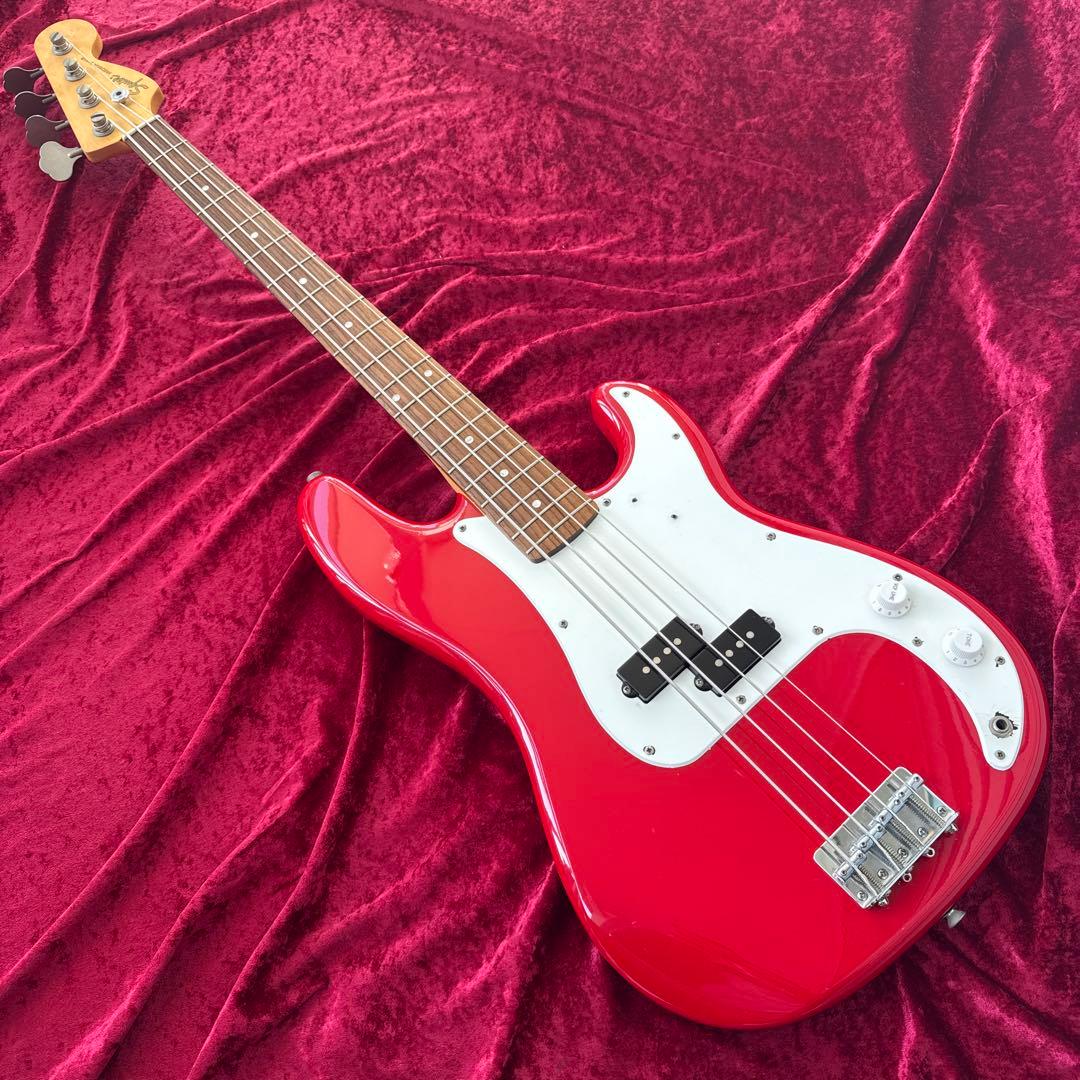 メンテ済 Squier by Fender PRECISION BASS RED