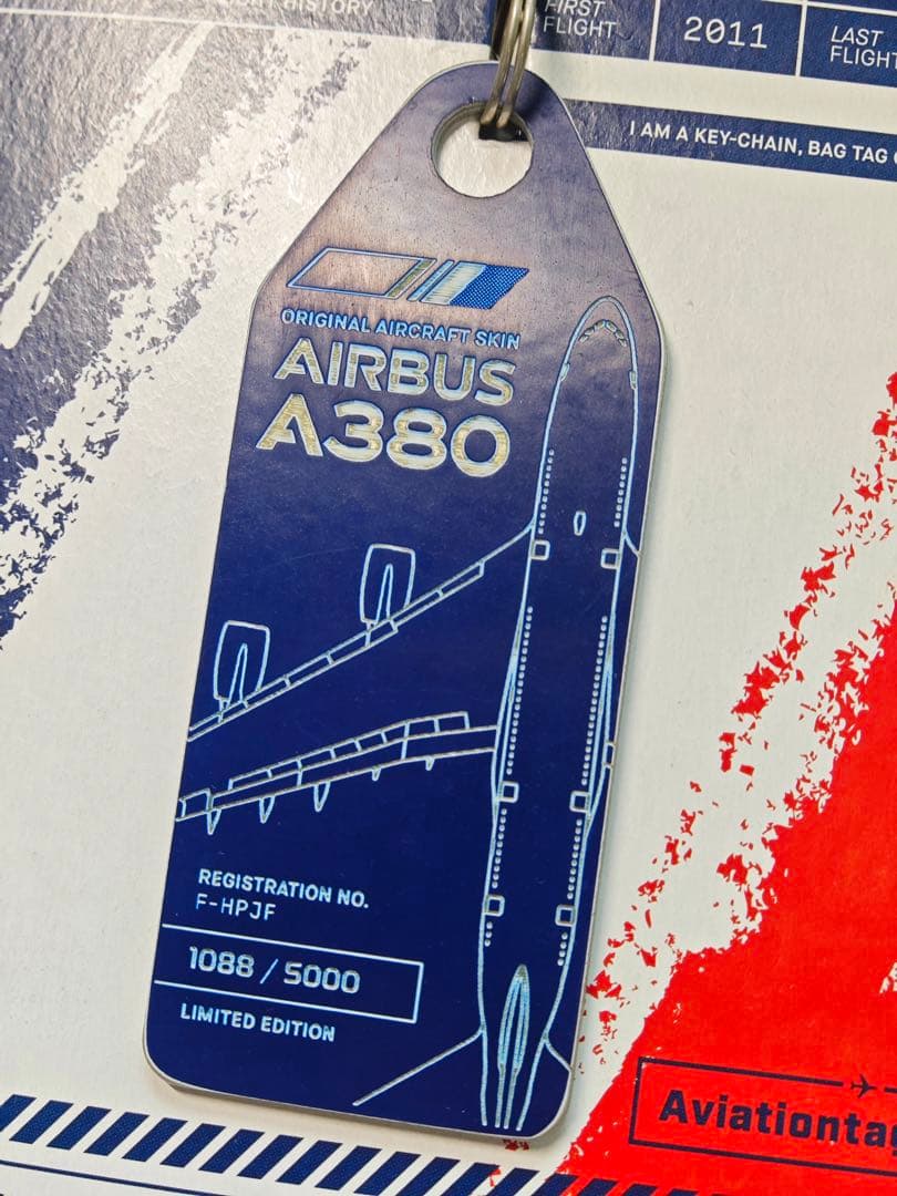 AF Air france Aviationtag A380 Glare材料
