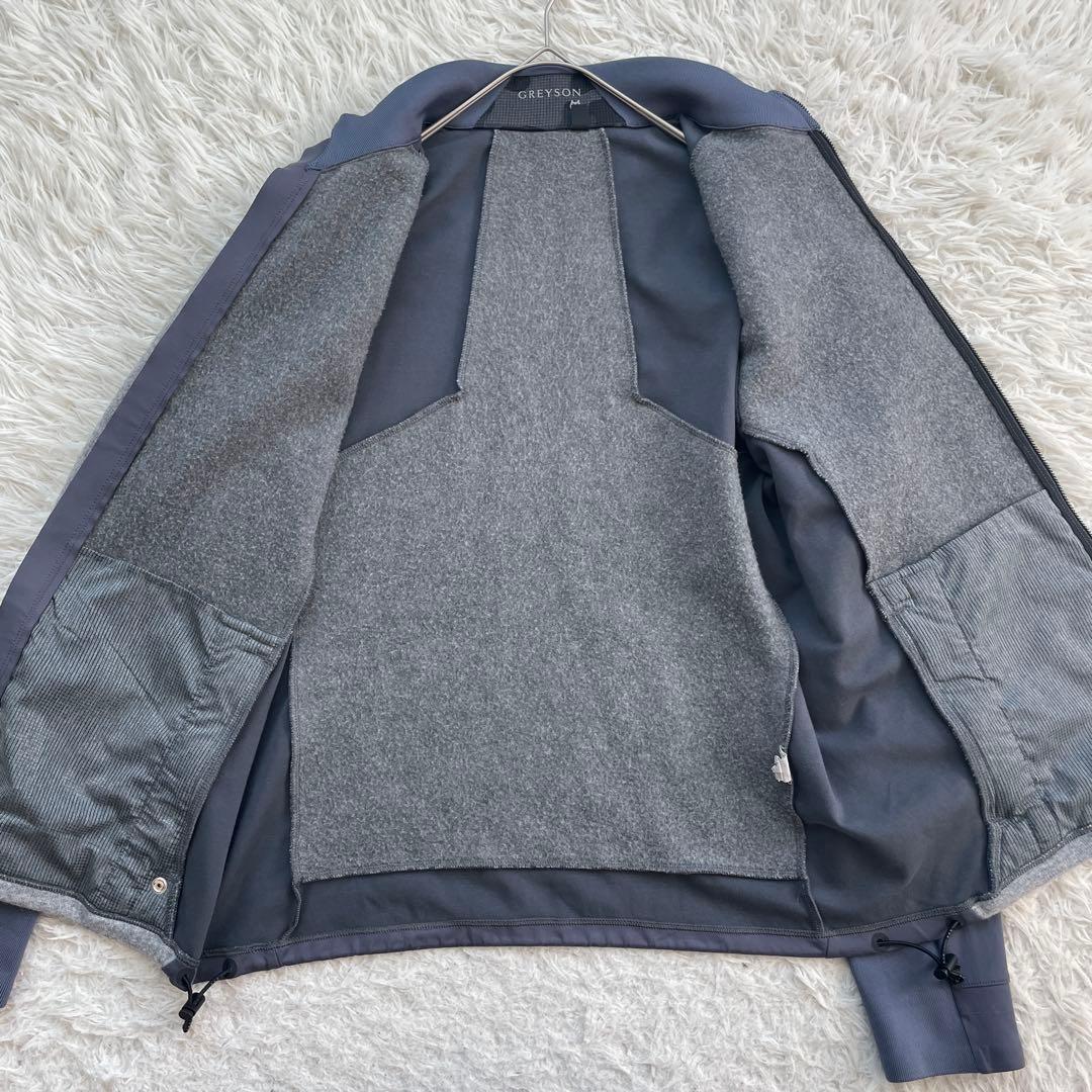 美品　GREYSON 長袖　マルチカラー　ジップ　フリース