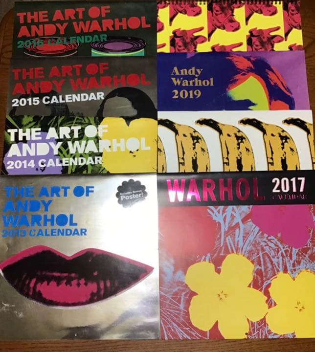 andy warhol カレンダー　2013-2020の8年分