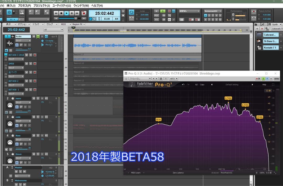 Shure Beta 58A サウンドハウス購入　メキシコ製