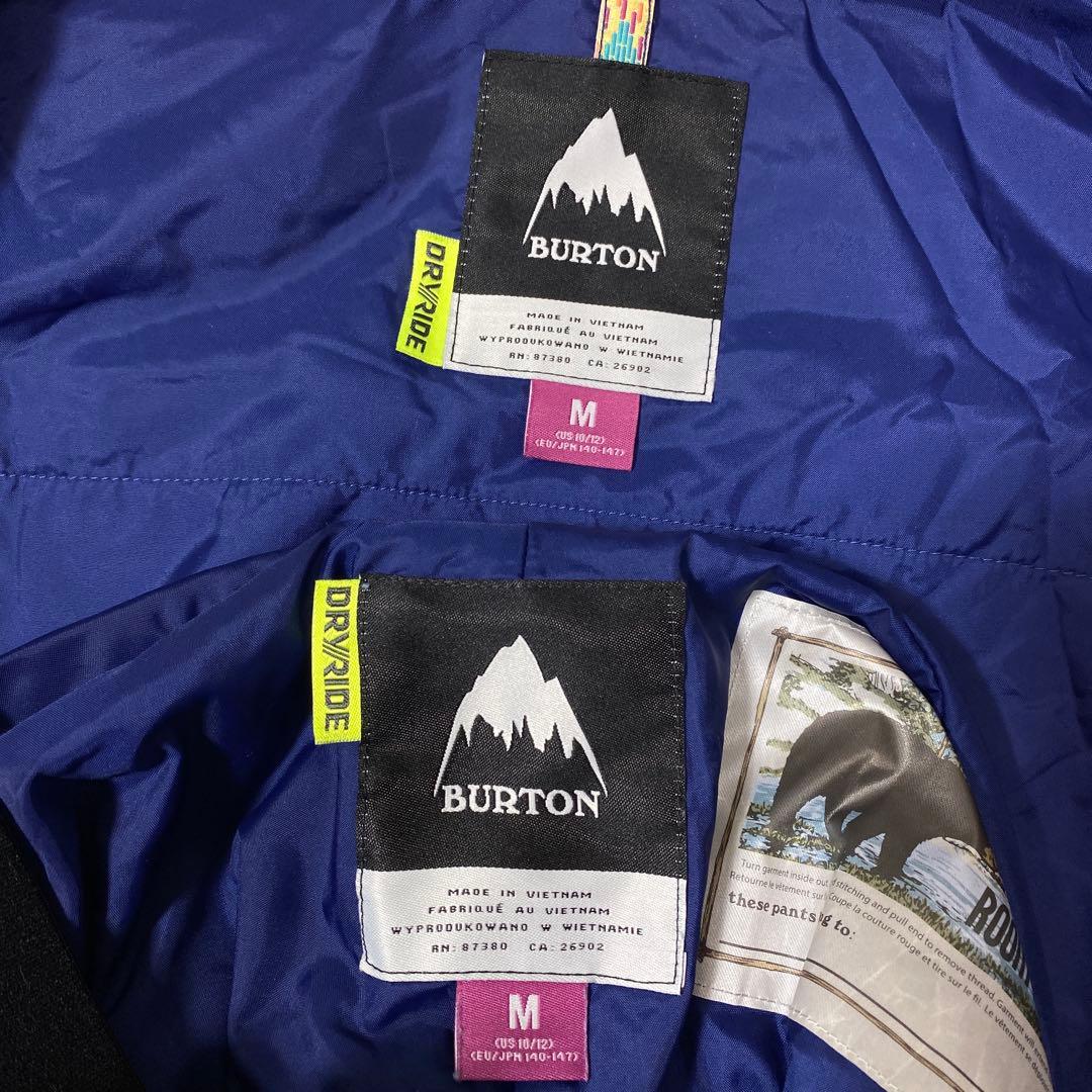 BURTON 花柄 スノーボード ウェア 上下 セット アップ M 140cm