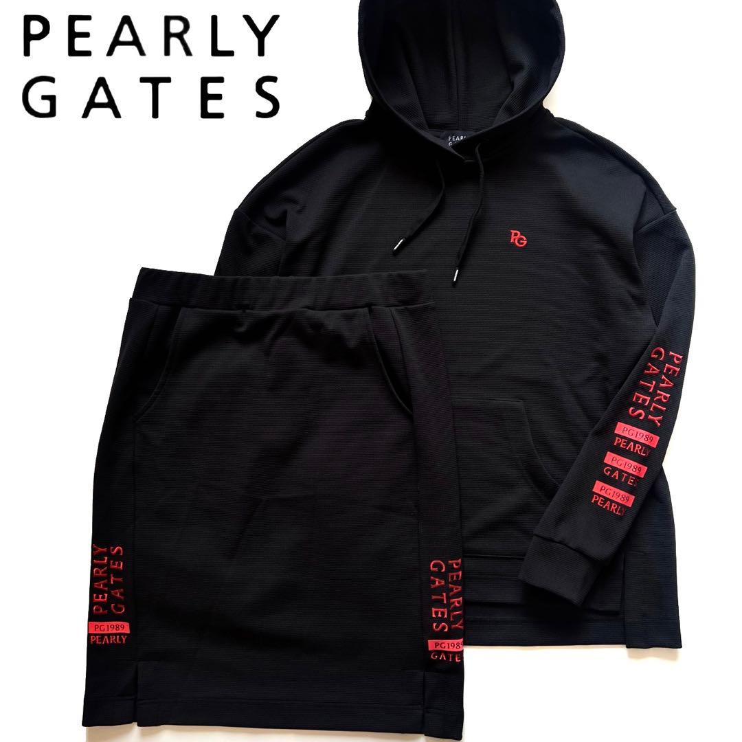 Pearlygates パーリーゲイツ　セットアップ　ニット　パーカー　スカート