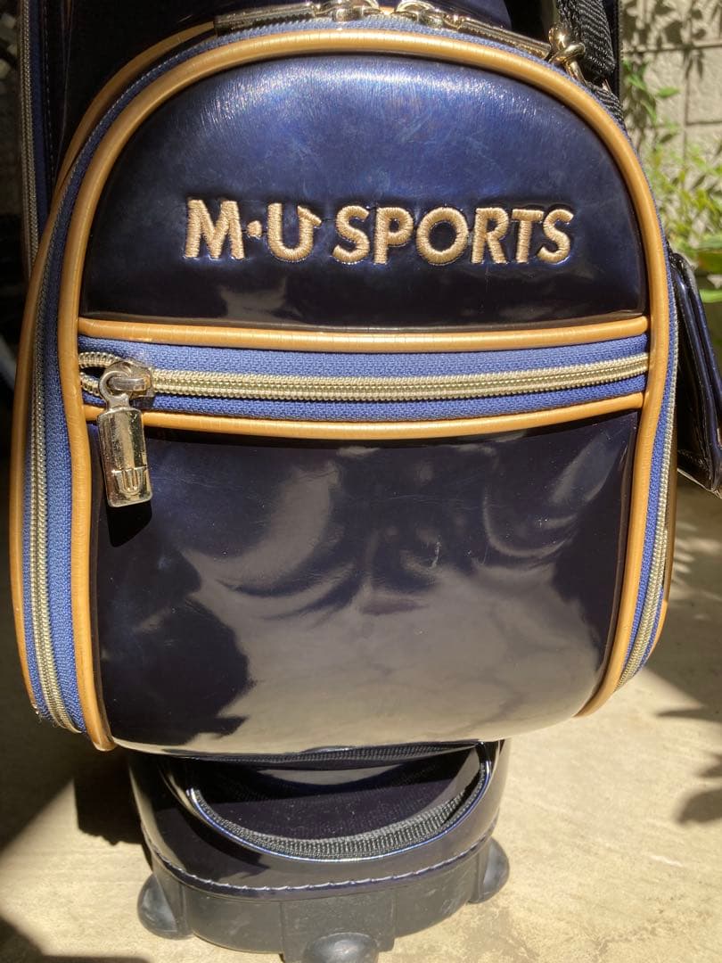 M.U SPORTS ゴルフバッグ ネイビー キャスター付き