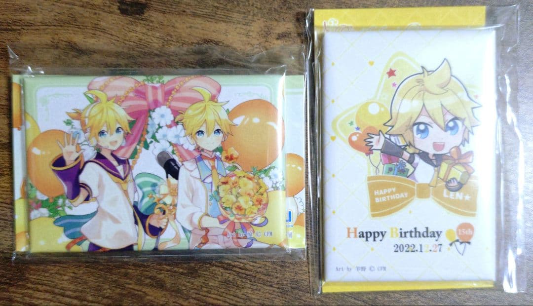鏡音レン レクタングル缶バッジ 15th Anniversary 未開封