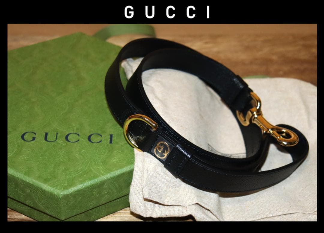 新品　GUCCI インターロッキングG ドッグリード