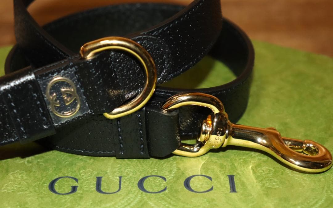 新品　GUCCI インターロッキングG ドッグリード