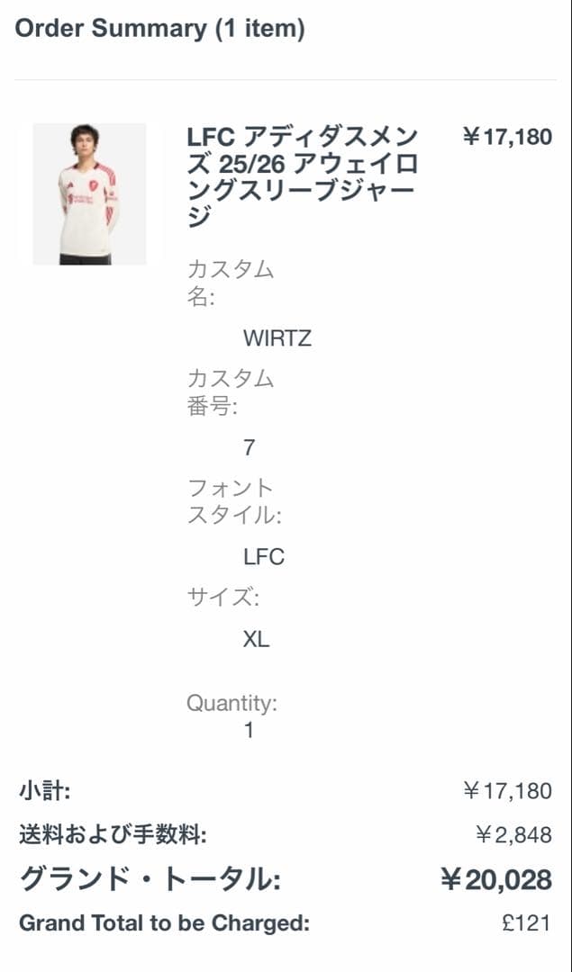 リヴァプール リバプール 25/26 アウェイ 長袖ユニフォーム XLヴィルツ