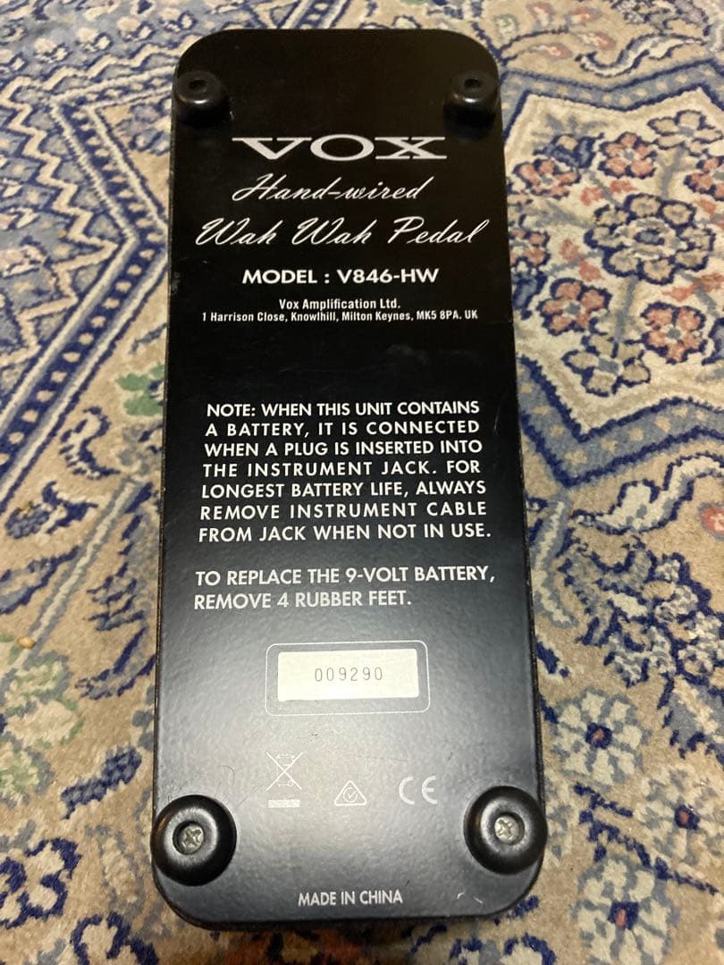 ギター VOX V-846 Handwired Wah Wah Pedal