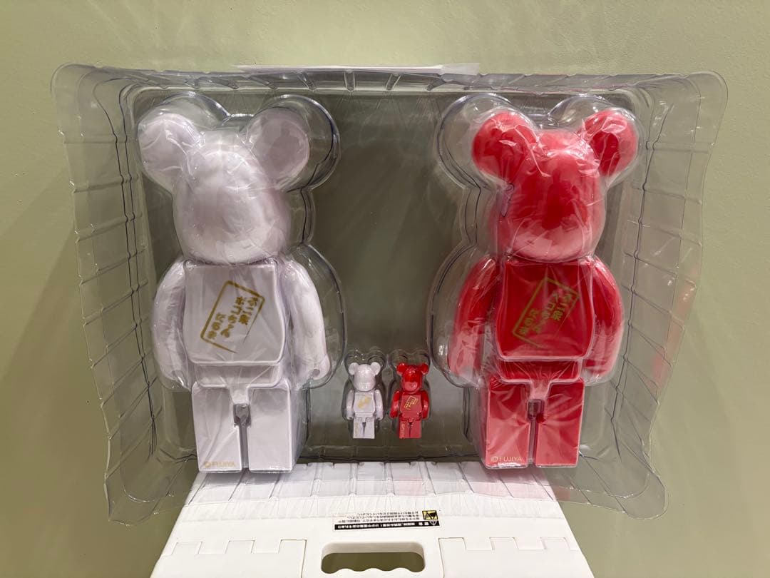 BE@RBRICK 達磨 ペコちゃん ＆ ポコちゃん 100％ & 400％