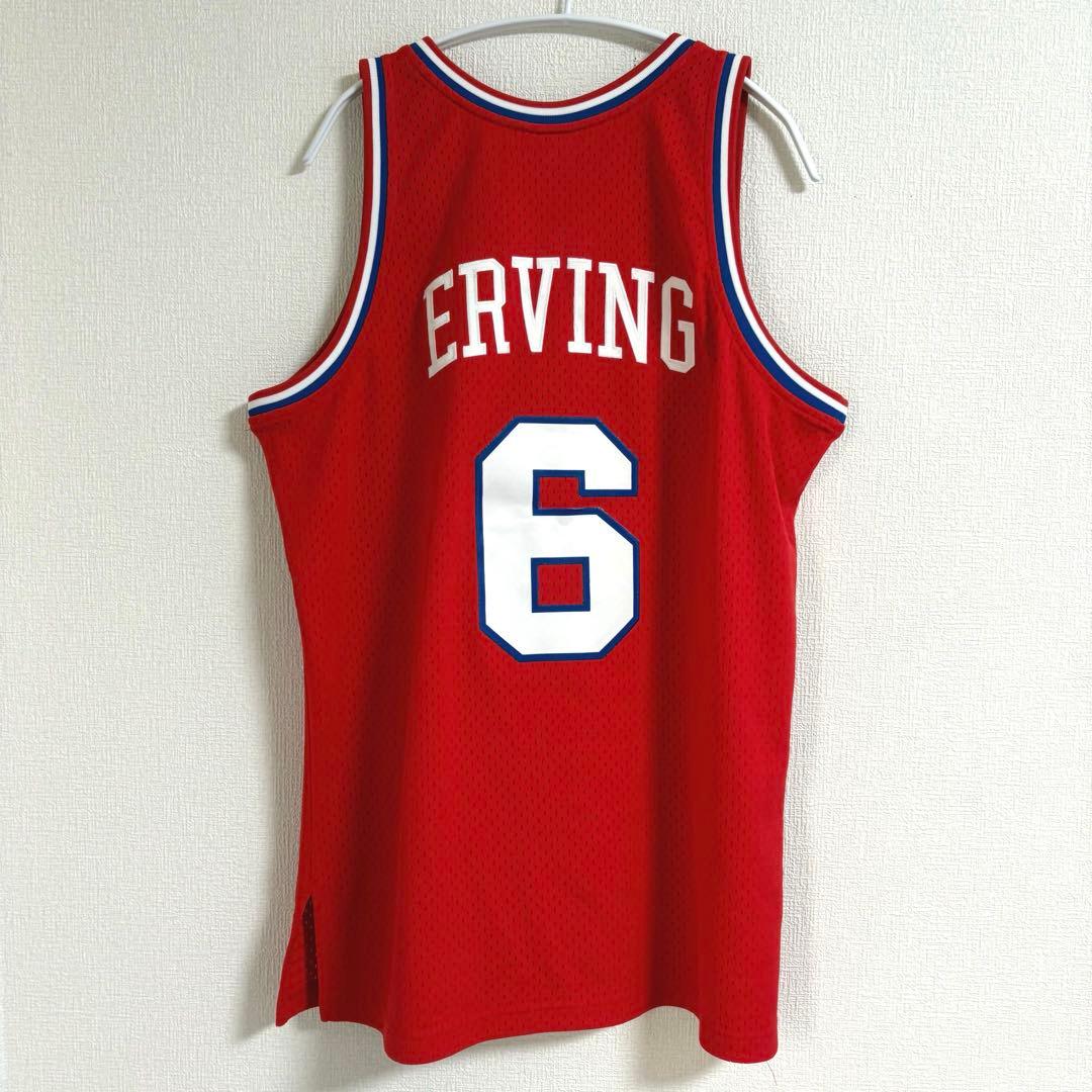 【新品】Mitchell & Ness ユニフォーム 6 ERVING レッド