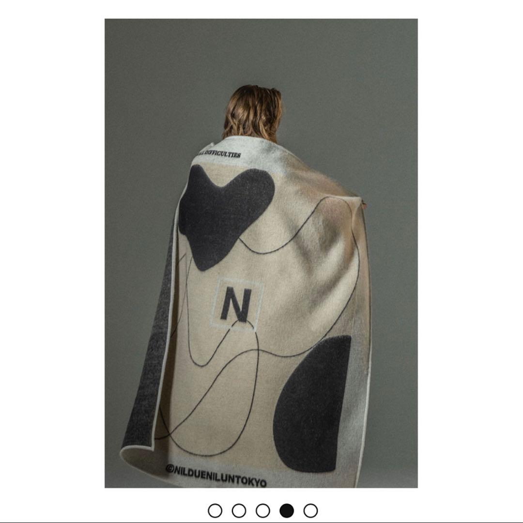 ミュージシャン NILDUE NDNU ABSTRACT ART BLANKET / BEIGE