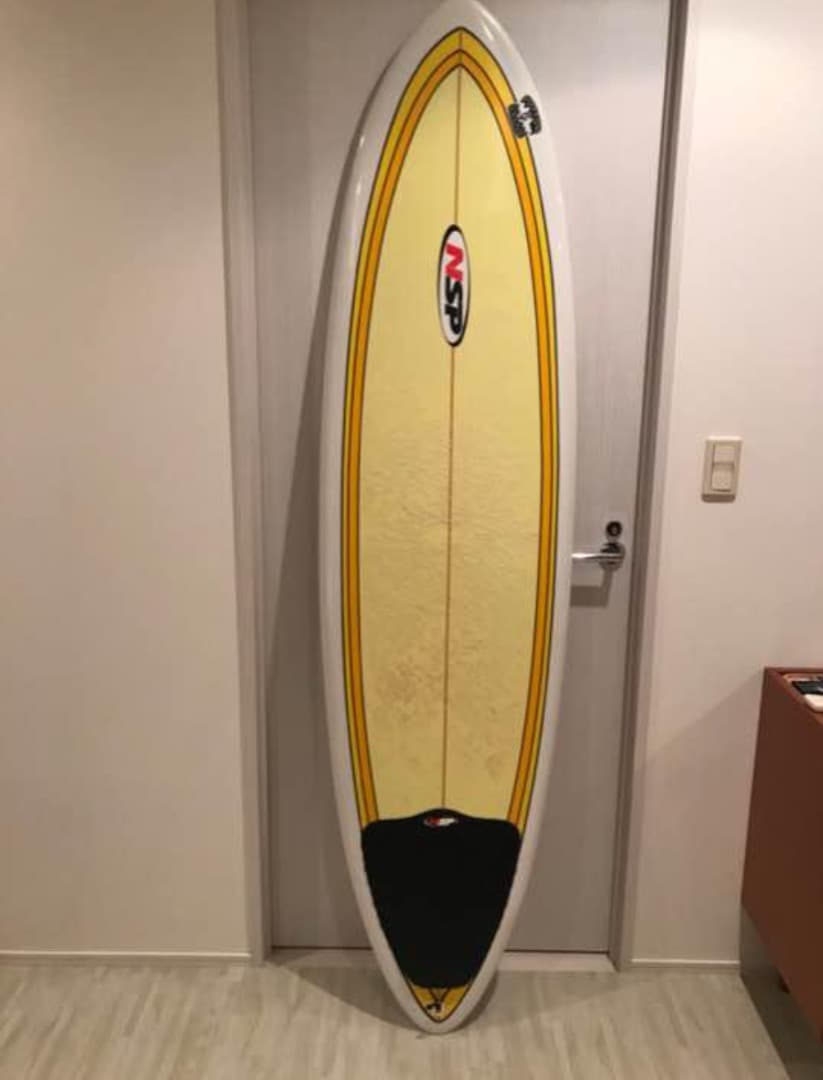 価格交渉可【3月末まで出品】NSP 6'8'' フィン付　ファンボード イエロー