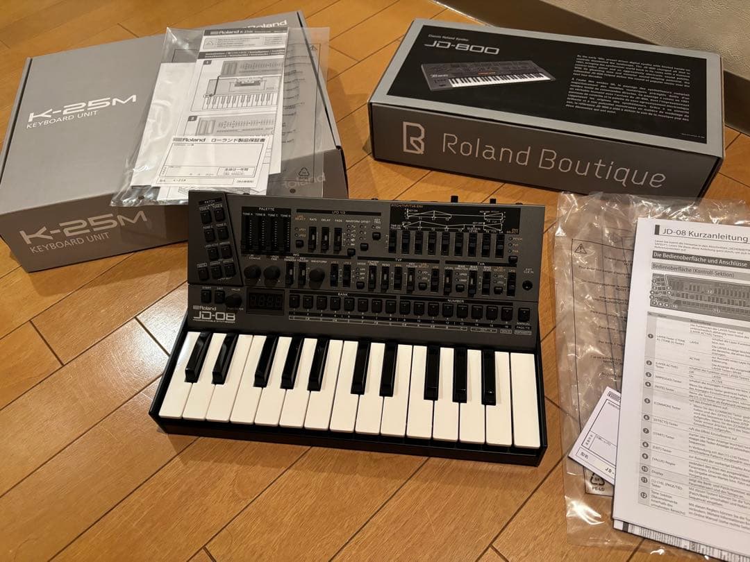 Roland JD-08 シンセサイザー K-25M付き