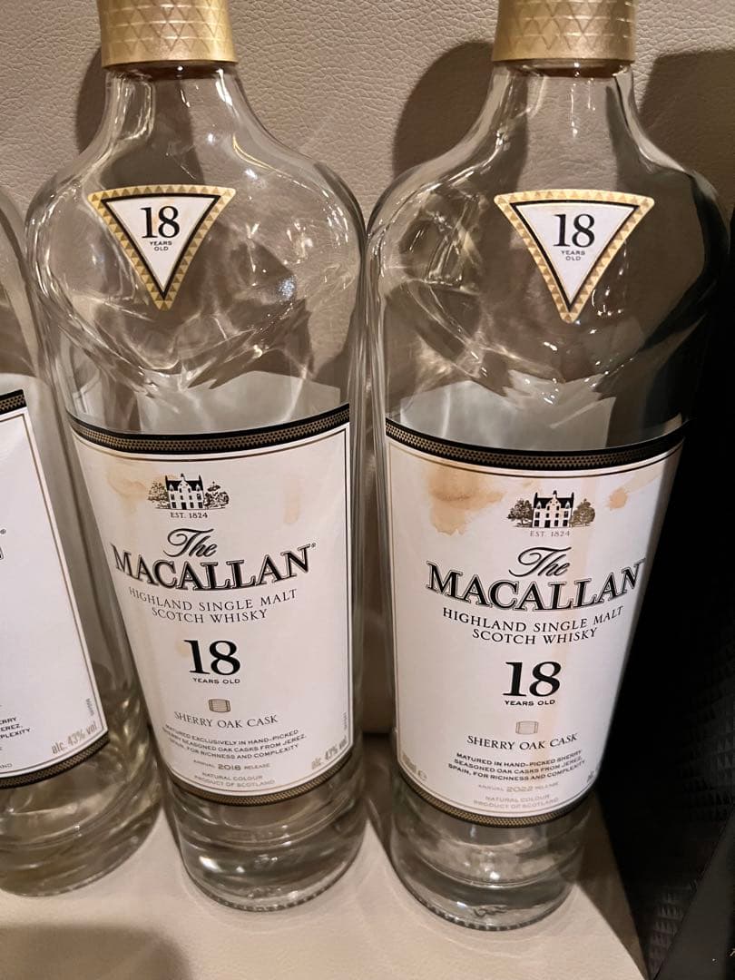 The Macallan 18年 シェリーオークカスク　空瓶5本