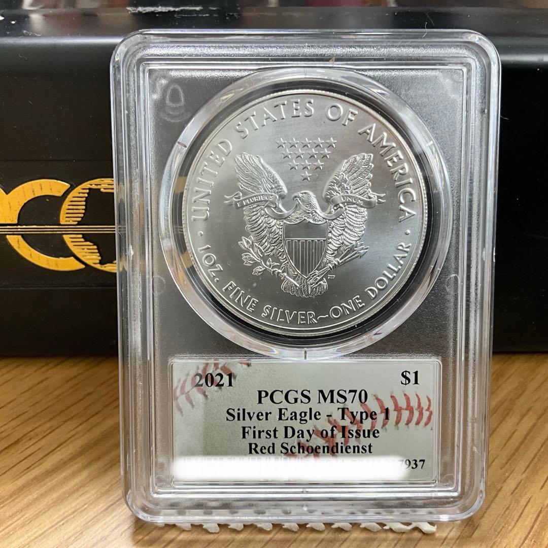 【新品】Silver Eagle シルバーイーグル銀貨2021PCGS MS70