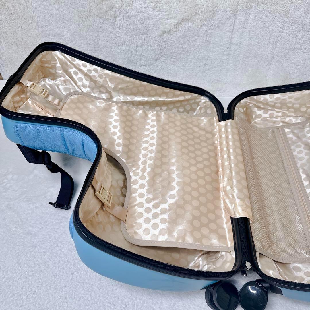 子供が乗れるキャリーケース スーツケース クッション ベルト 旅行 ブルー