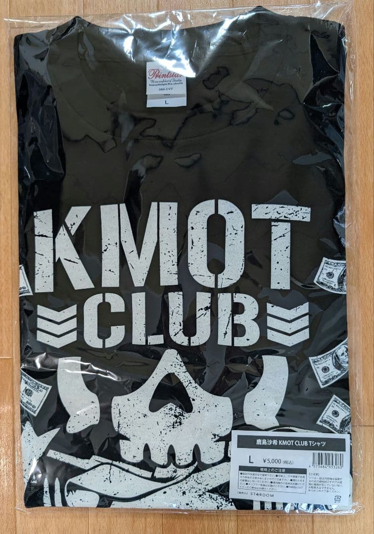 【完売品】 スターダム　鹿島沙希 × KMOT CLUB Tシャツ　Lサイズ