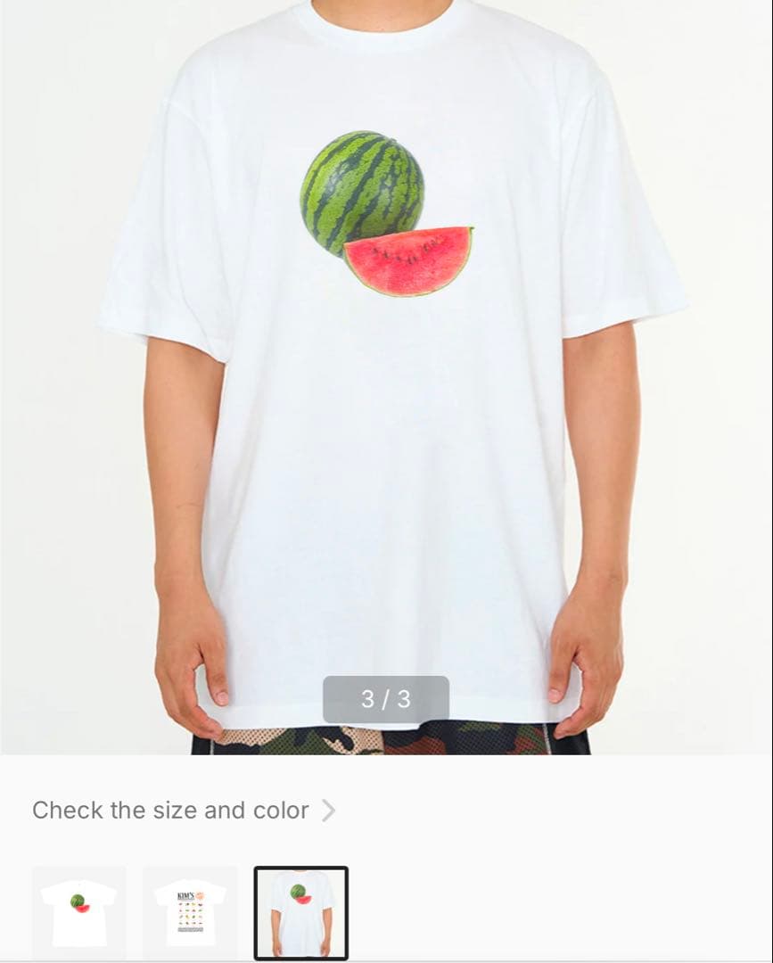 韓国ストリートブランドKim’s Fruits Tシャツ4枚セットS•XL限定品