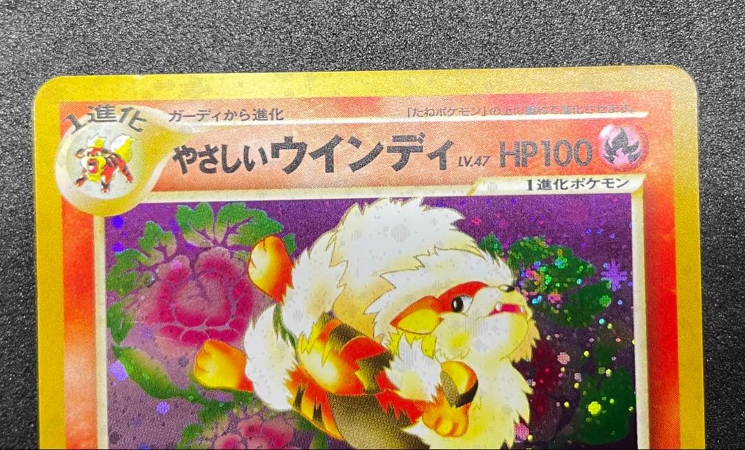 【準美品】旧裏　やさしいウインディ　ポケモンカード　全面ホロ