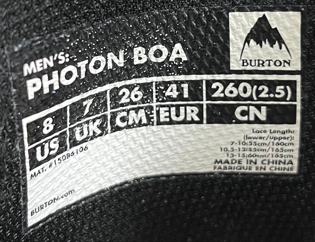 【即日発送】BURTON スノボPHOTON BOA フォトンボア 26.0cm