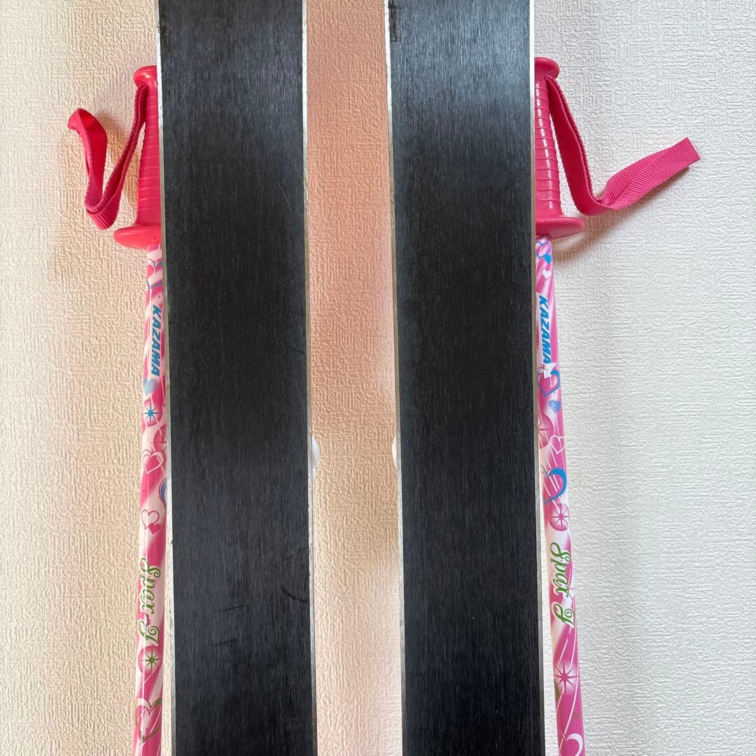 KAZAMAジュニア146cmスキーセット　hart 23cm ストック付