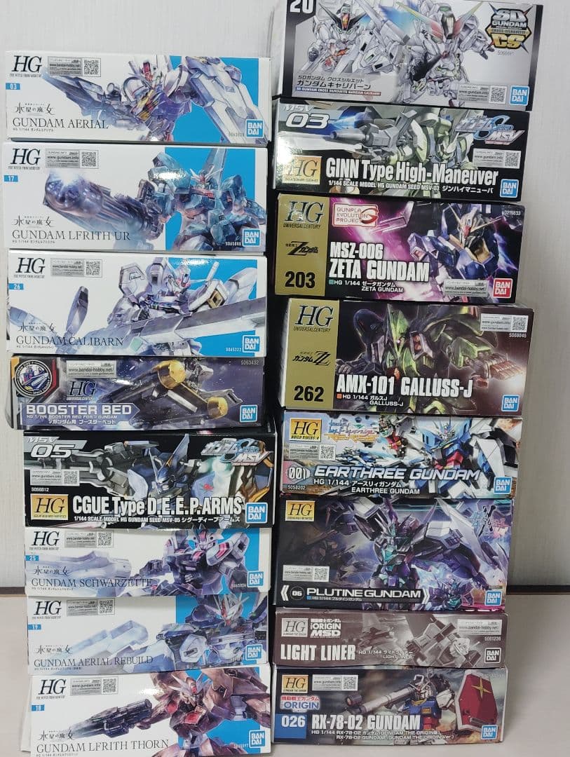 ガンプラHG等　未組立16点　旧定価より20%OFF