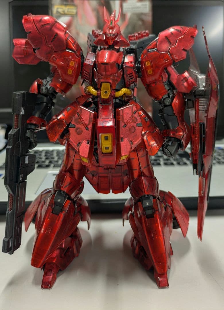 RG サザビー　塗装品　メカニカルコアメッキ風