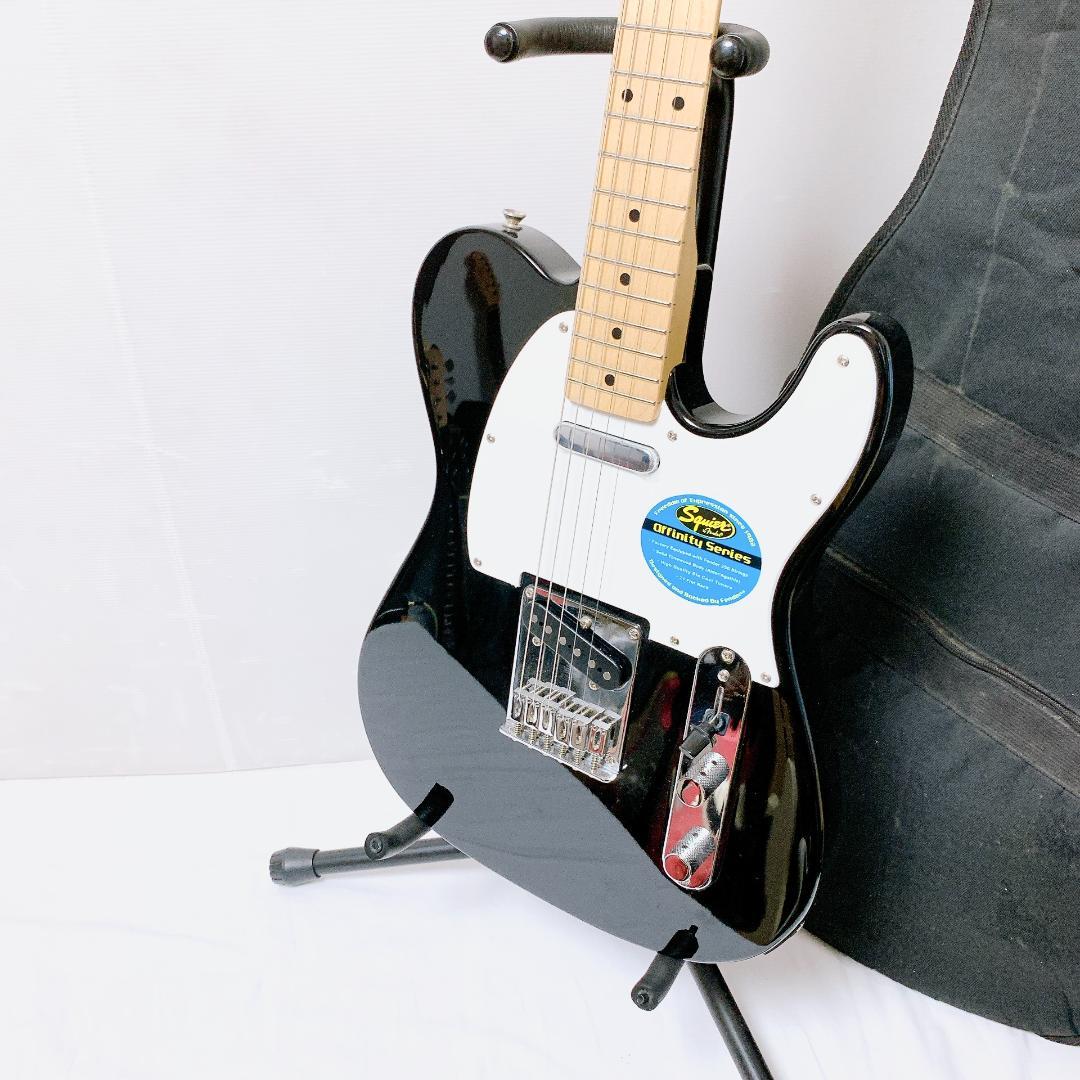 美品 Squier スクワイヤー Telecaster テレキャスター 黒