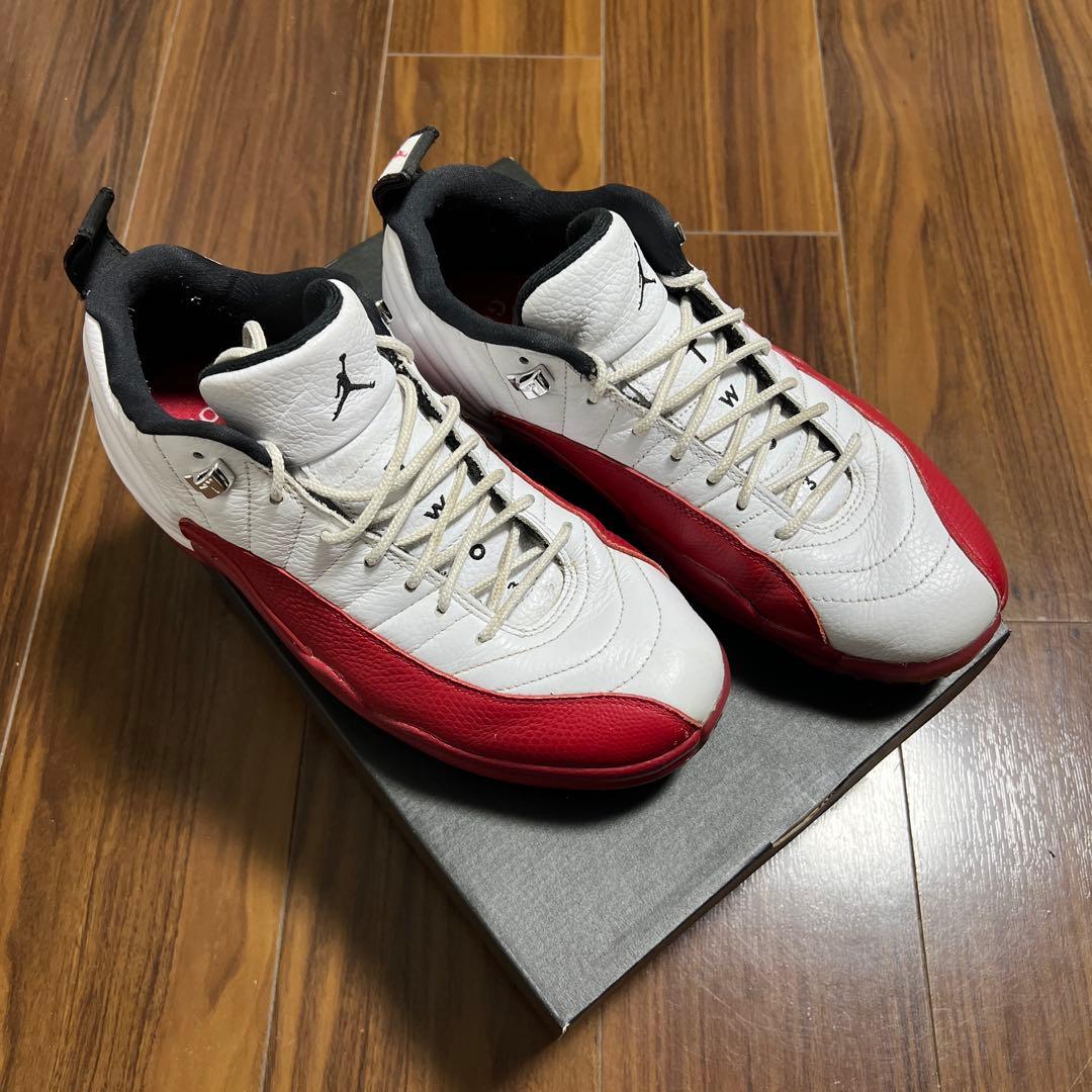 Air Jordan 12 ホワイト/レッド 23 ゴルフシューズ