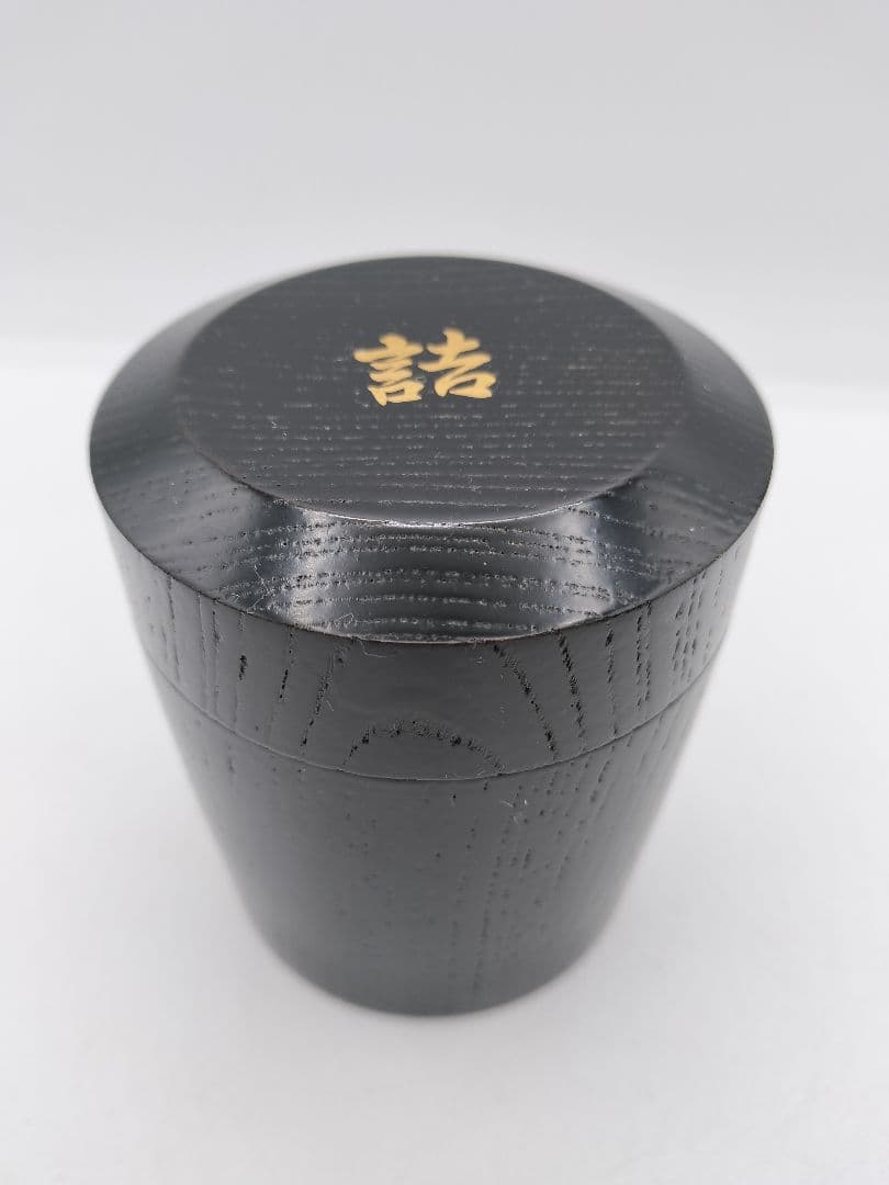 c760 詰棗 一双 木製掻合　挽家 詰茶入　茶道具 古物