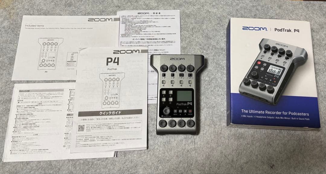 だ*ー様 ZOOM PodTrak P4 オーディオミキサー(SDメモリ付き)