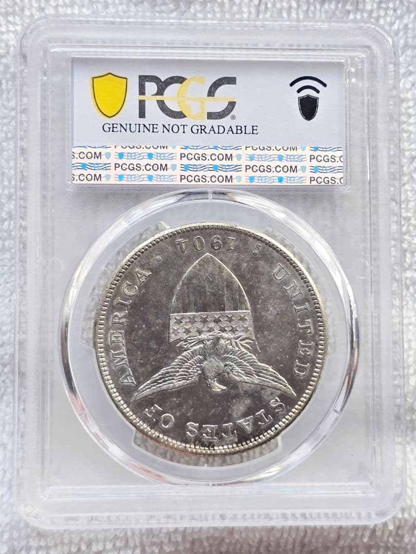 アメリカ領 フィリピン 大型銀貨 1ペソ シルバー 1904年 希少 PCGS