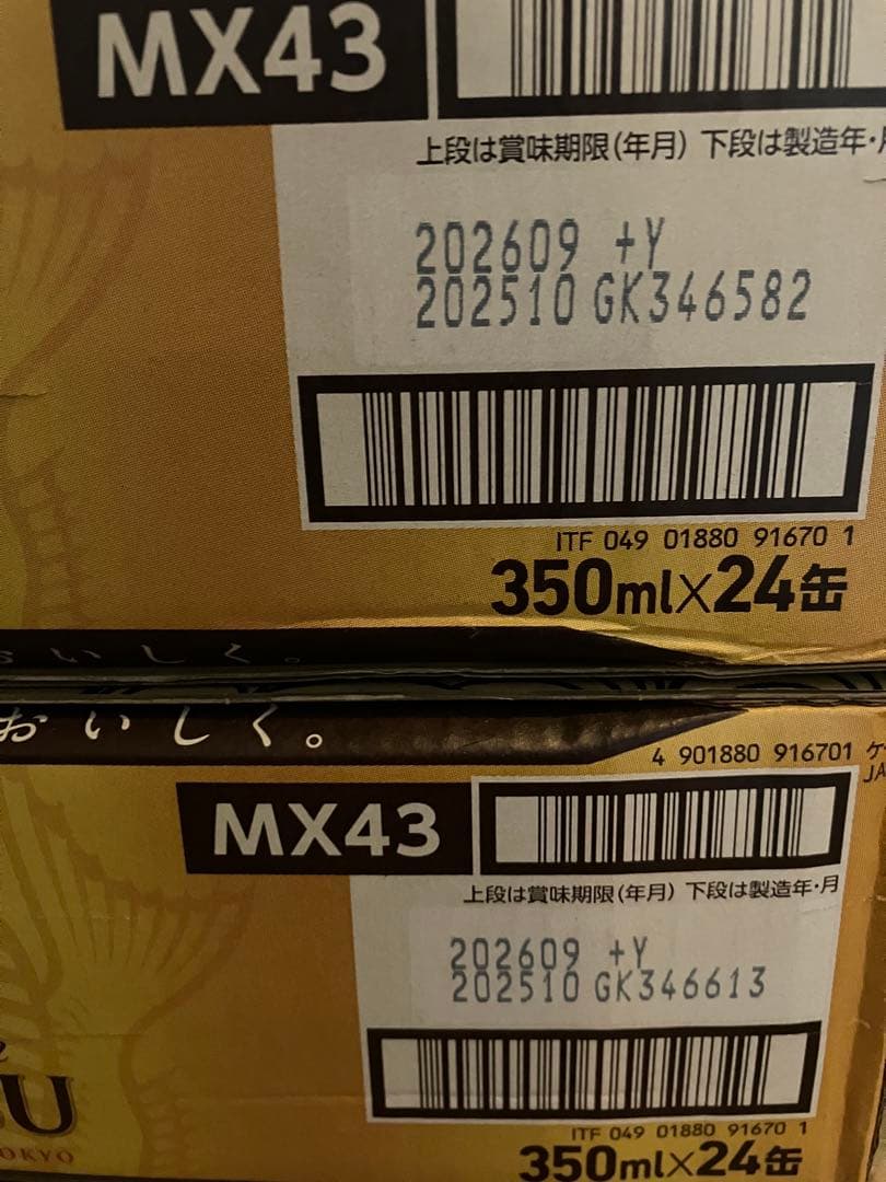 2箱　サッポロ ヱビスビール 350ml 24本入×2ケース　48本