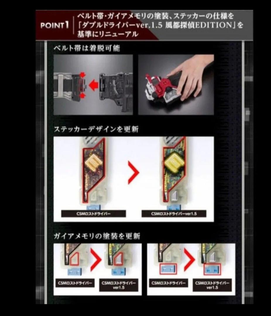 仮面ライダー Ｗ 変身ベルト ロストドライバー ver 1.5
