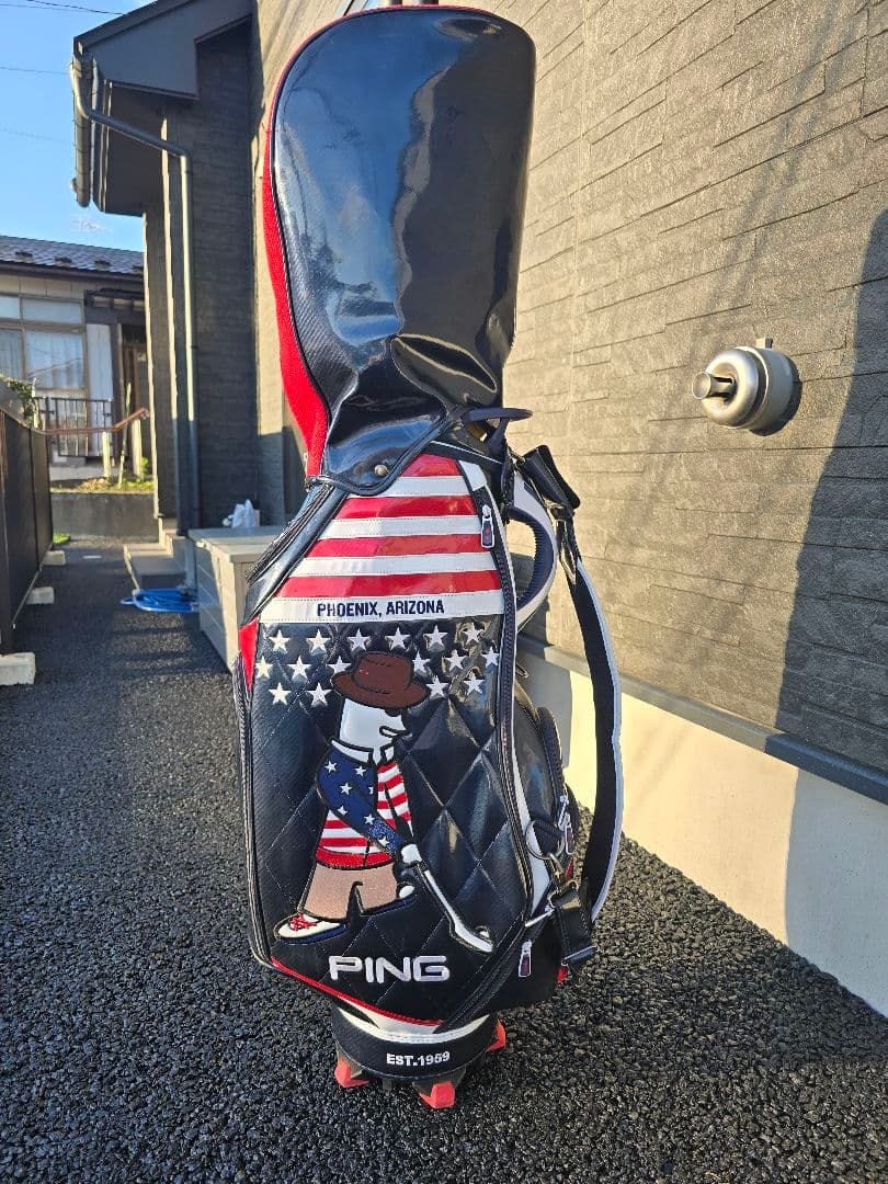 PING キャディバッグ アメリカ国旗デザイン　限定品　おまけ付き