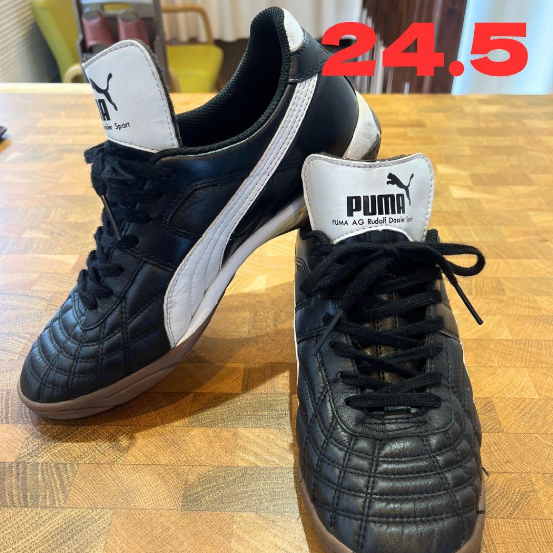 【王道】PUMA メキシコ IT ブラック 24.5cm 室内用 中古