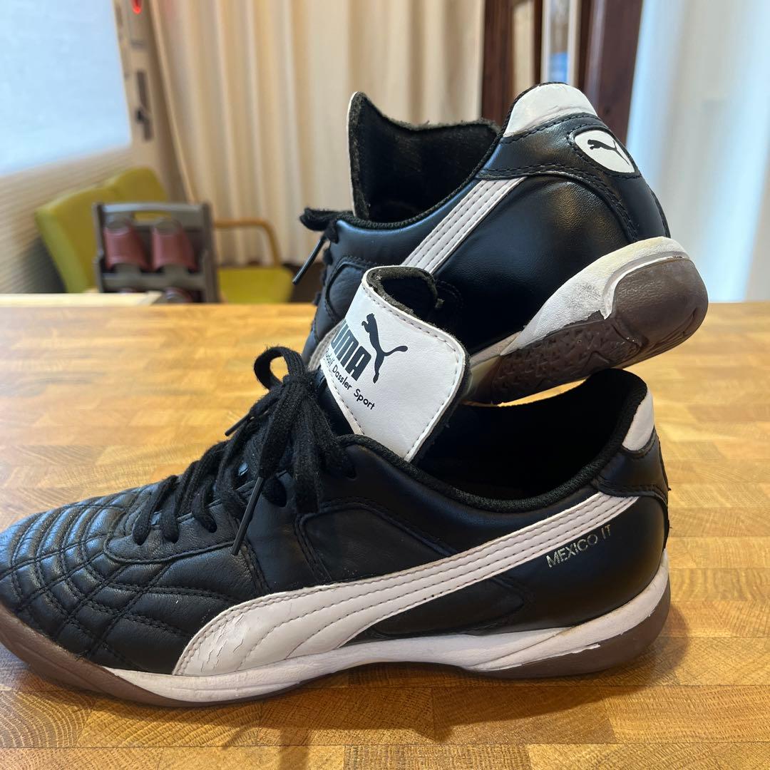 【週末セール中】PUMA メキシコ IT ブラック 24.5cm 室内用 中古