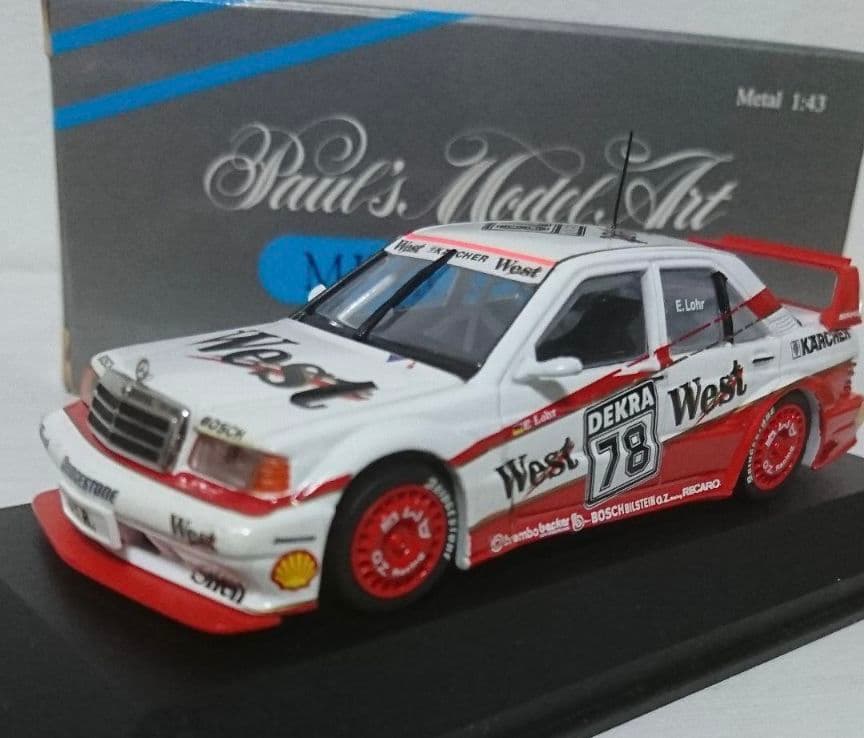 超激レア 1/43メルセデス190E Evo2 AMG West #78