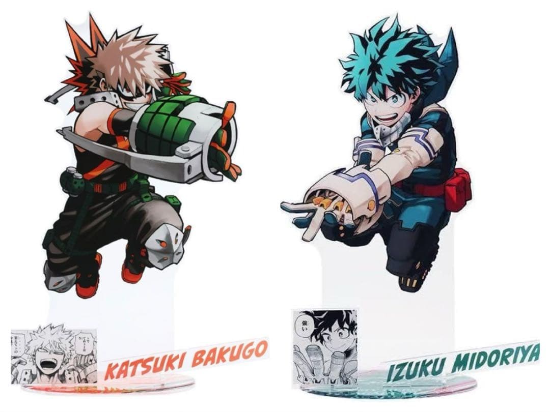 ヒロアカ アクリルGIGAフィギュア 爆豪 デク セット