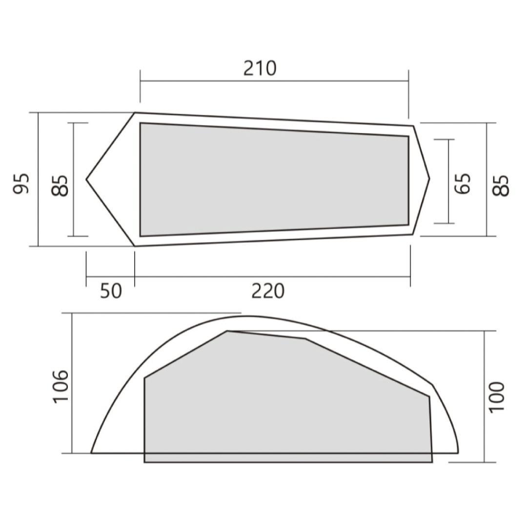 新品未使用 ゼログラム スルーハイカー 1P ゼロボーン 限定カラー