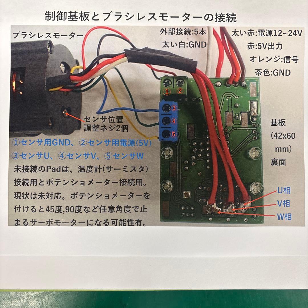 連続回転サーボ(ブラシレスモーター,制御基板) 高トルクギヤ付、防水ケース付