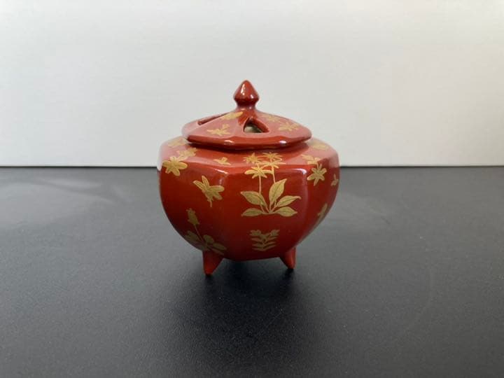 香炉　金彩　中国　骨董品　中国美術　古美術品