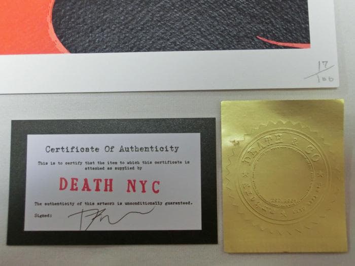 ☆DEATH NYC☆2020年☆世界限定 100枚☆KAWS☆現代アート☆