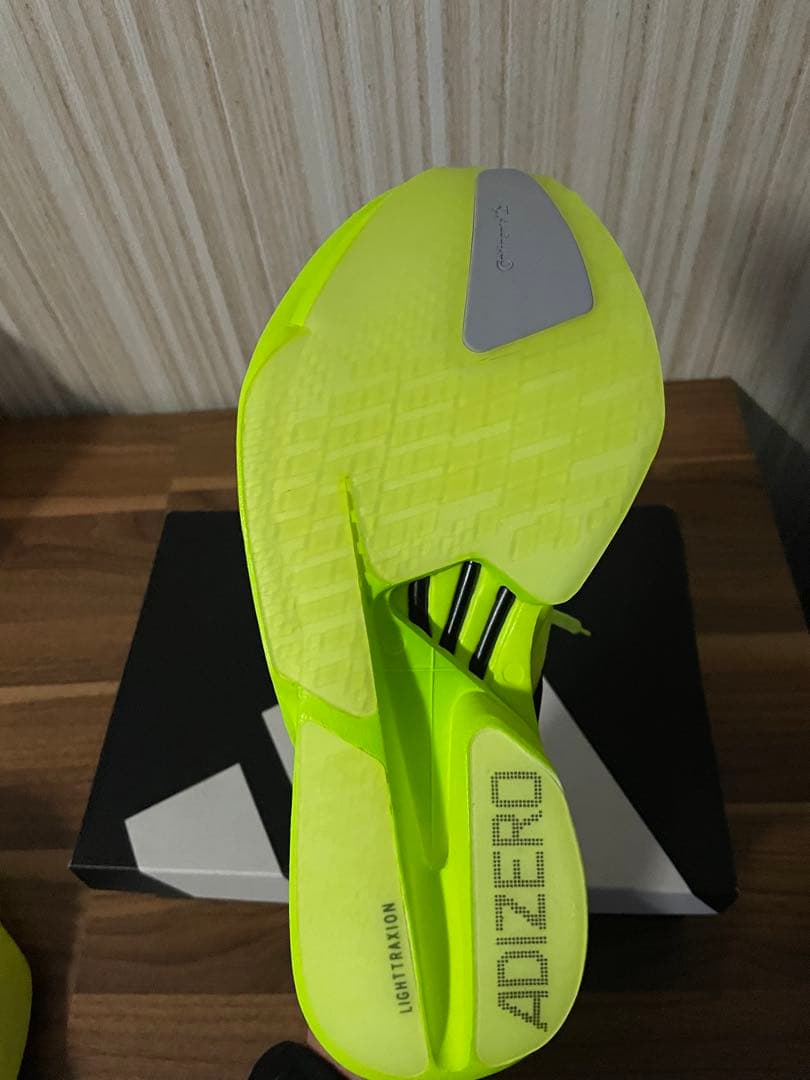 ADIZERO アディオスプロ4 ランニングシューズ26.5cm 蛍光イエロー